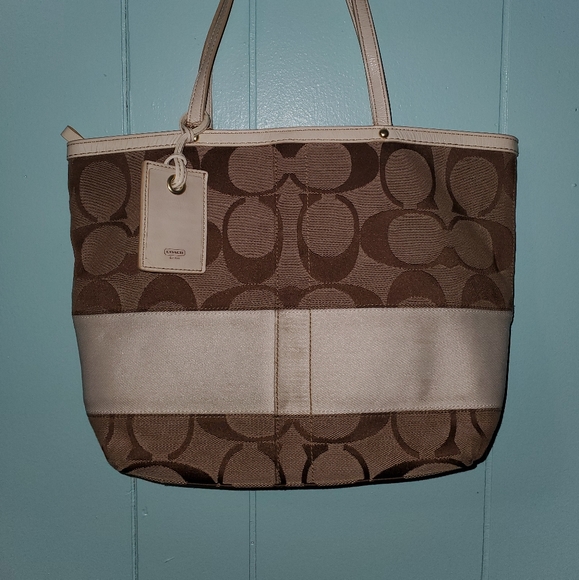 Coach | Bags | Coach Signature Jacquard Handbag | Poshmark